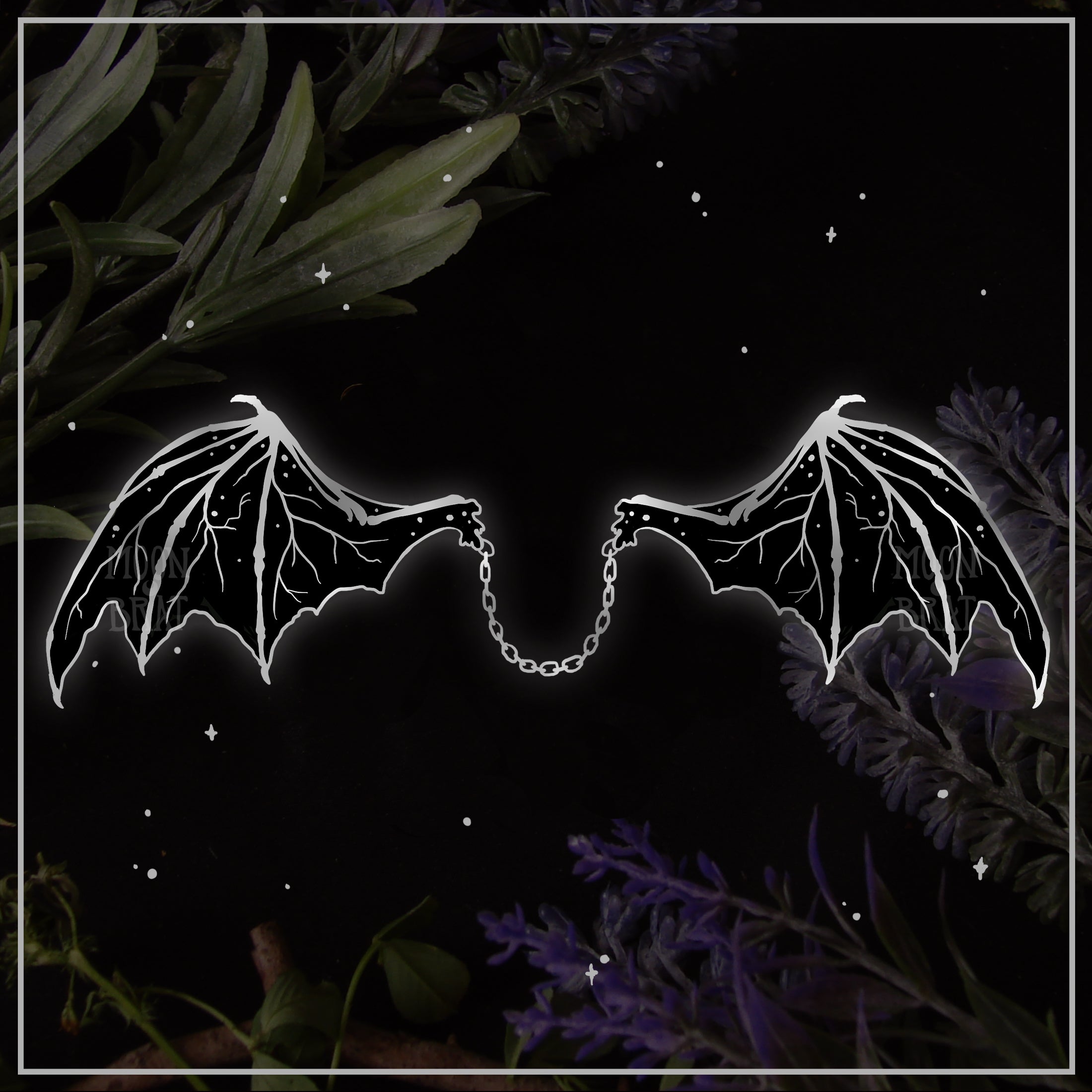 PREORDER Vampire Wings Chained Pins – Moon Brat